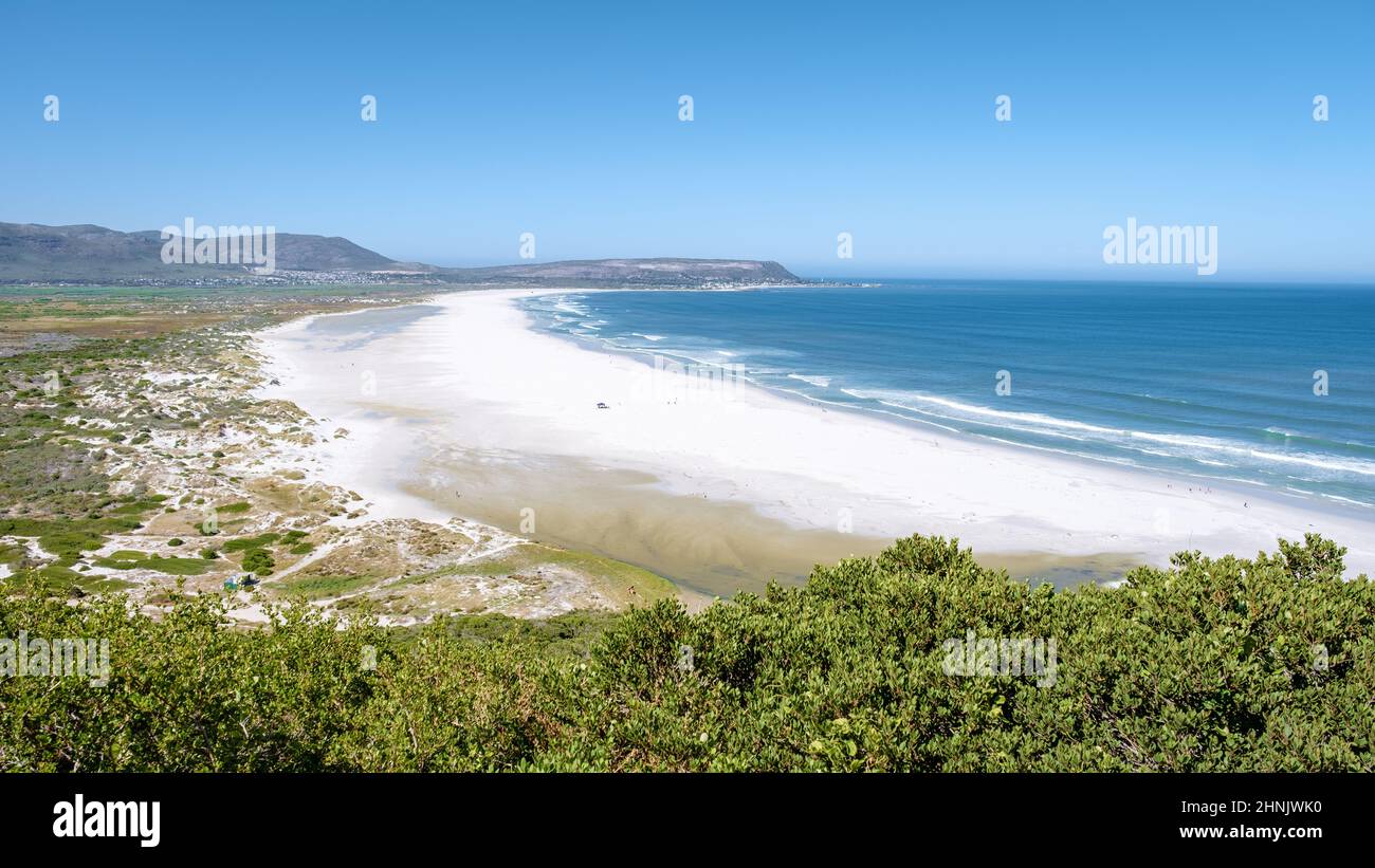 Beautiful white sand Noordhoek beach along Chapman's peak drive Cape ...