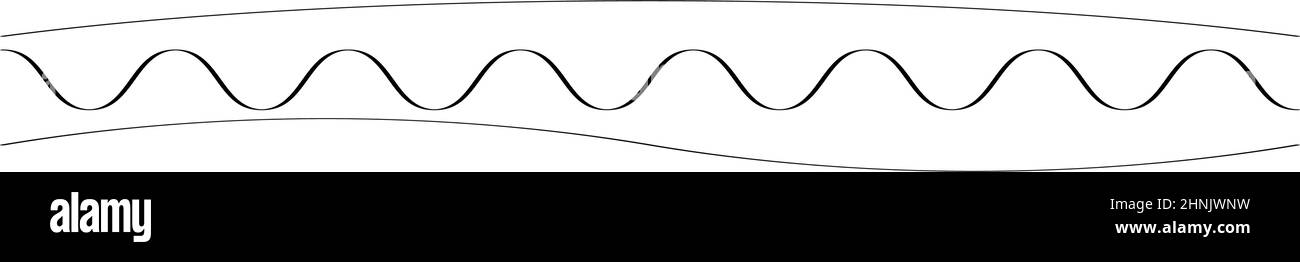 Wavy, waving, wave lines. Curvy, curved, flowing billowy and undulate ...