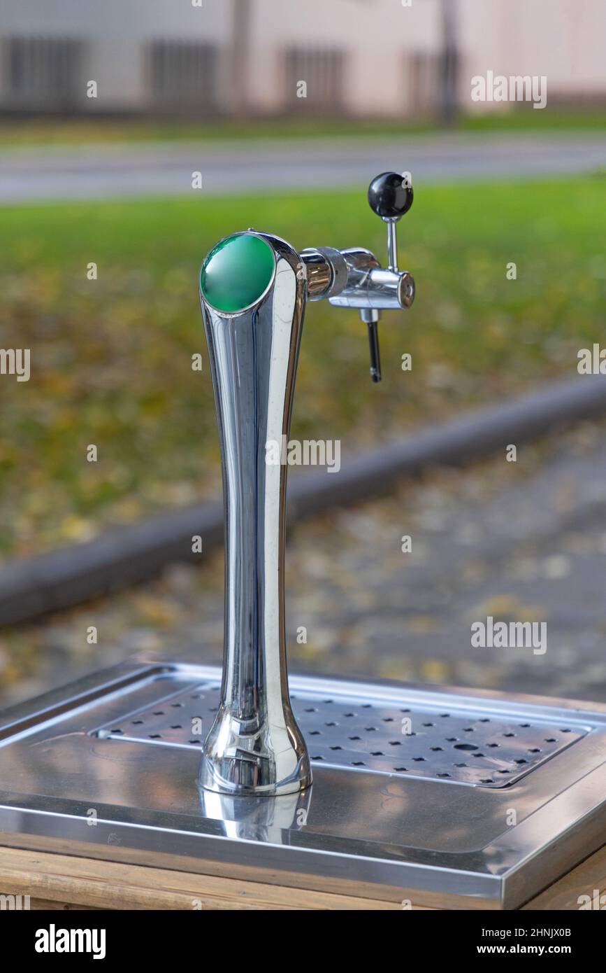Draught Beer Tap Stainless Steel Beverage Faucet Stock Photo - Alamy