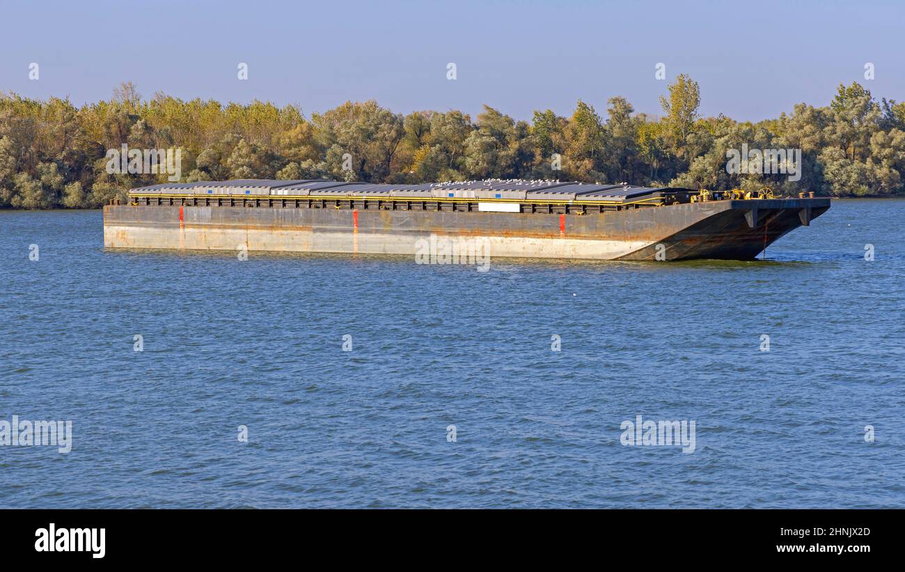 Big cargo barge moored hi-res stock photography and images - Alamy
