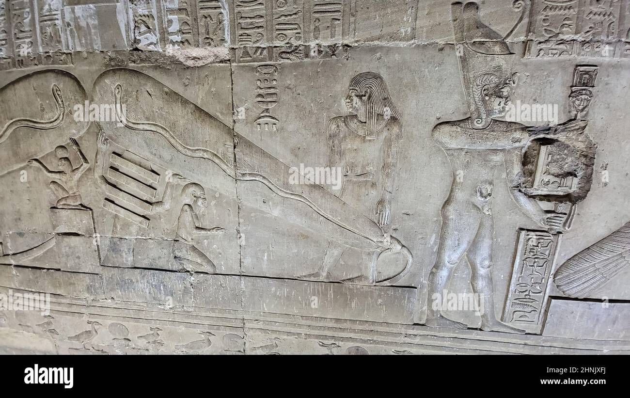 Dendera temple or Temple of Hathor. Egypt. Dendera, Denderah, is a ...