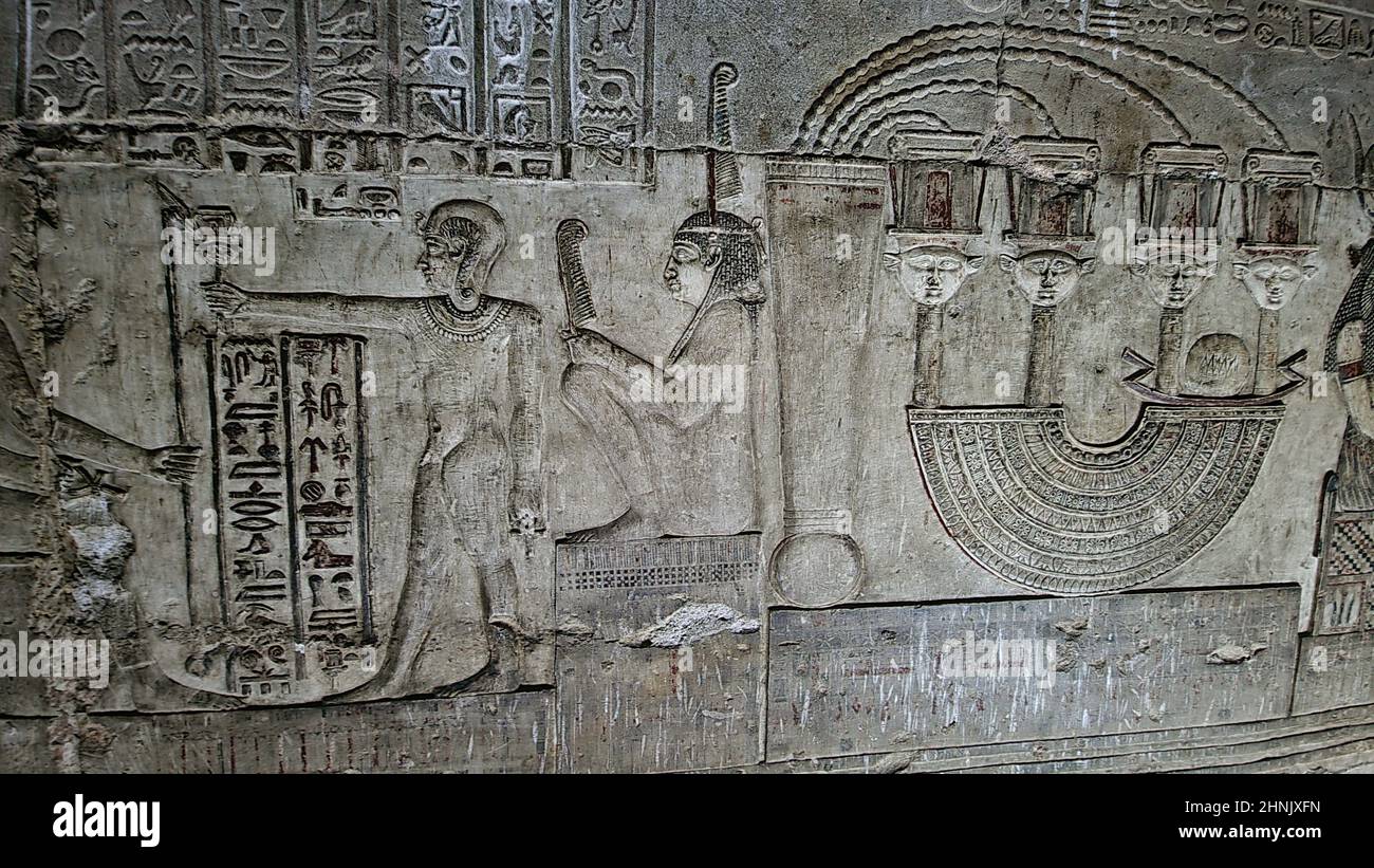 Dendera temple or Temple of Hathor. Egypt. Dendera, Denderah, is a ...