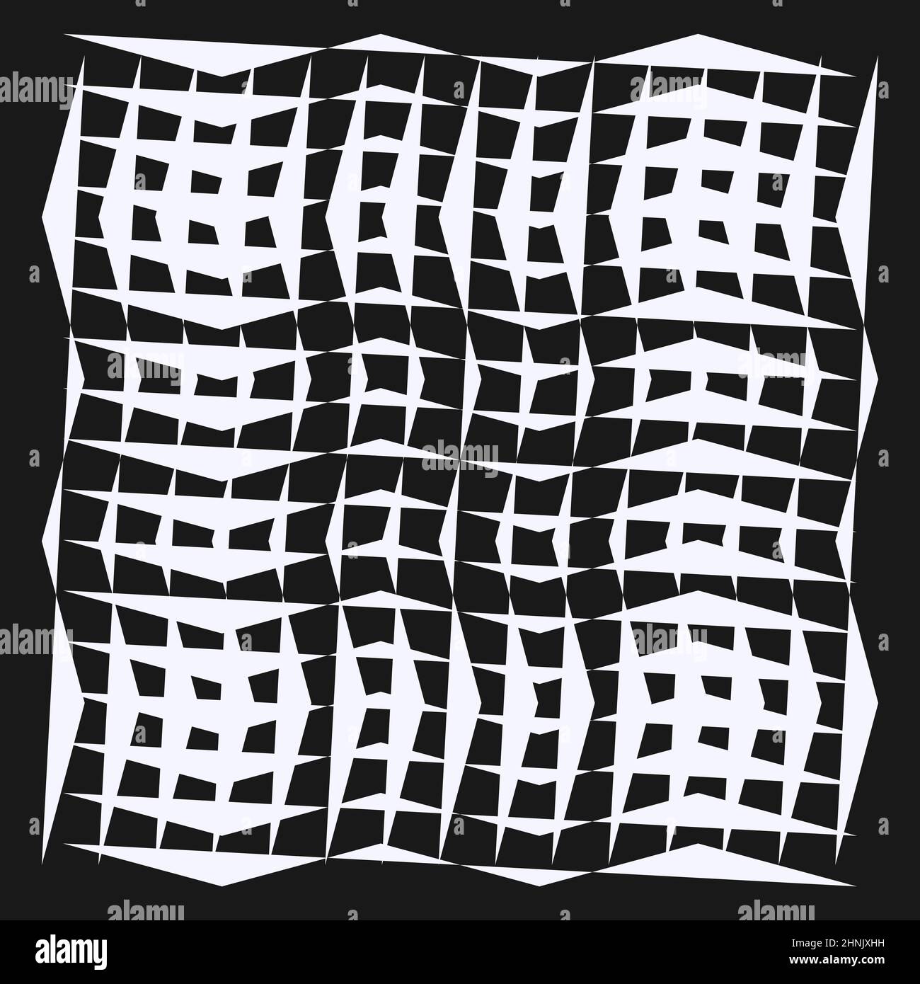 Irregular grid, mesh with random lines. Squares lattice, grating ...