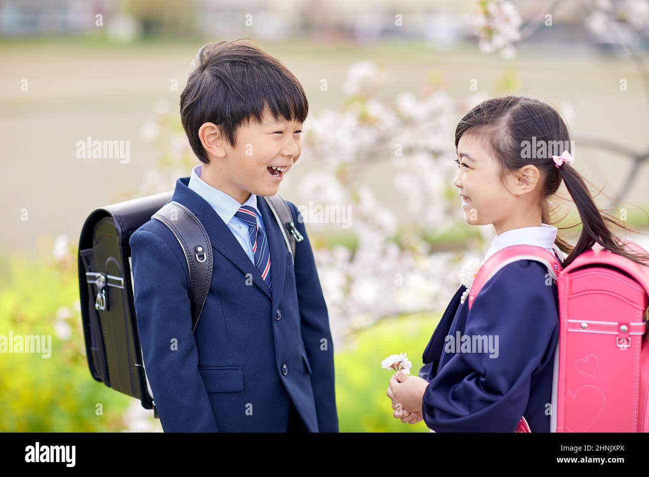 Japanese Elementary School Students Stock Photo - Alamy