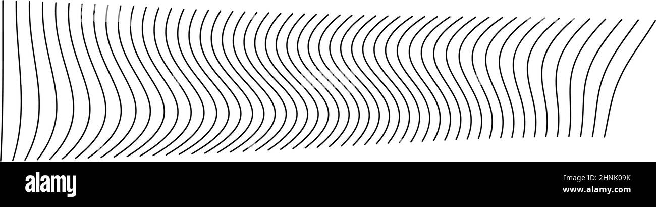 Wavy, waving curvy parallel lines. Undulate, squiggle stripes - stock ...