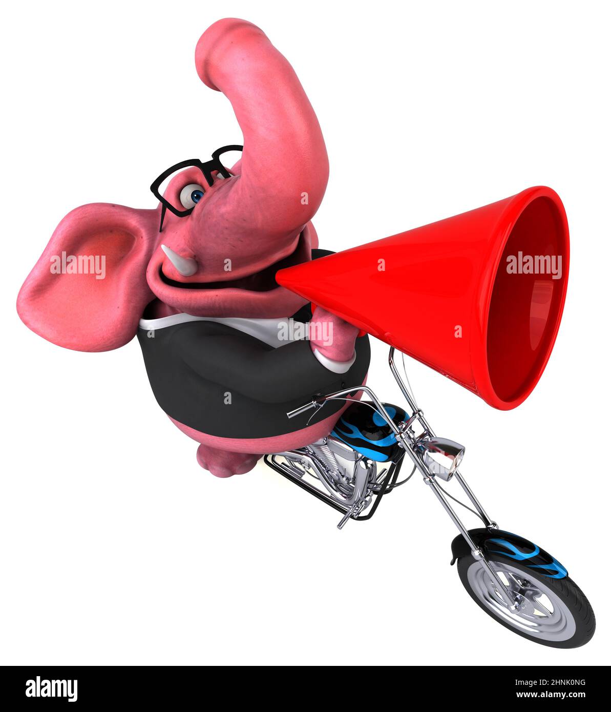 Fun elephant - 3D Illustration Stock Photo - Alamy