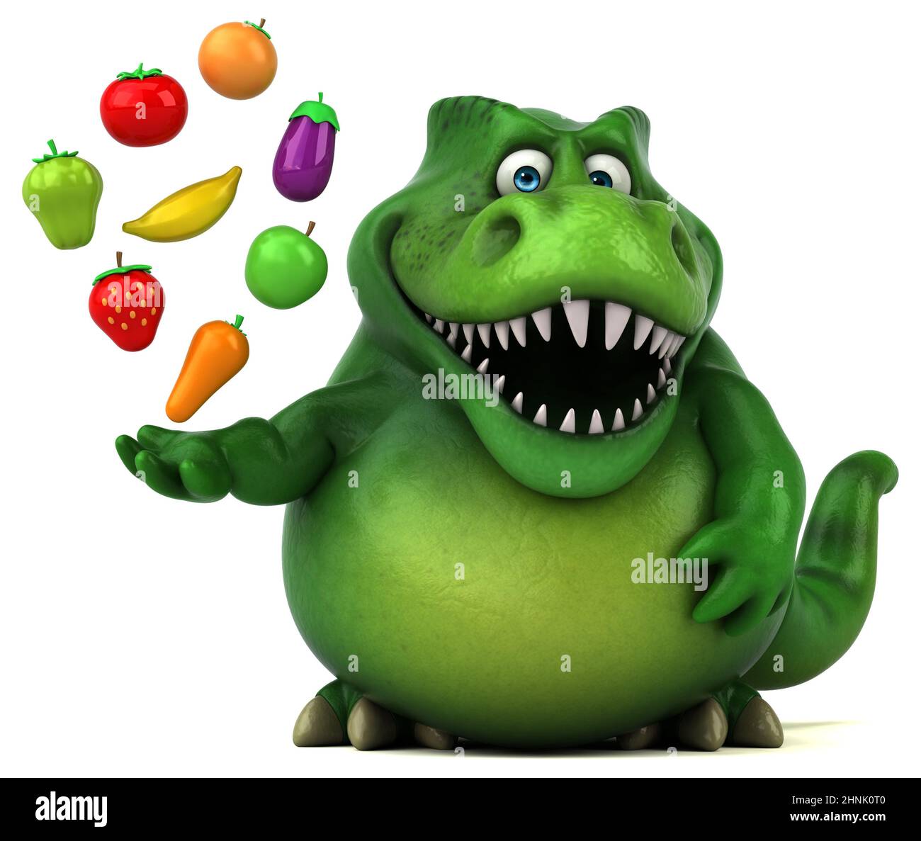 Fun dinosaur - 3D Illustration Stock Photo - Alamy