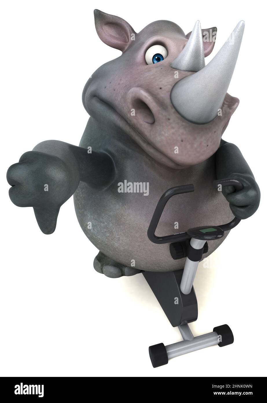 Fun rhino - 3D Illustration Stock Photo - Alamy