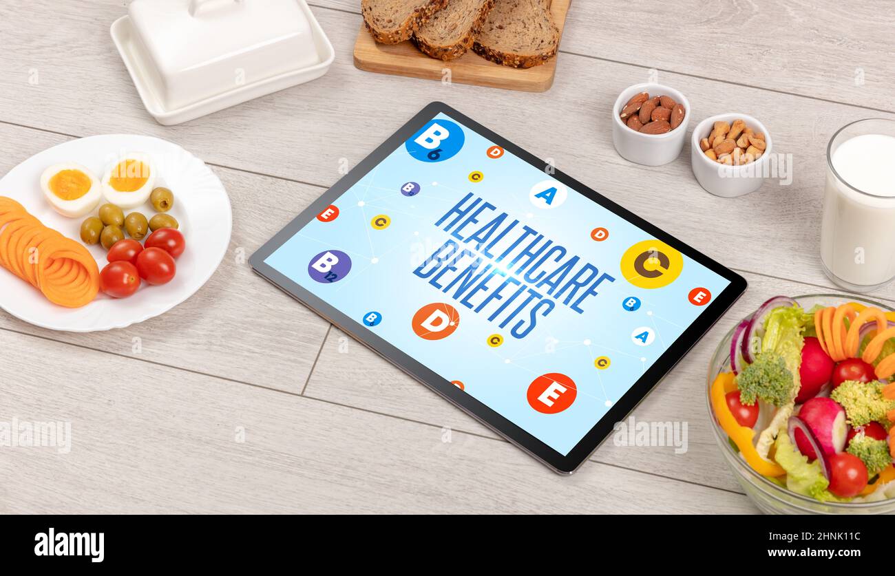 Healthy Tablet Pc compostion Stock Photo - Alamy