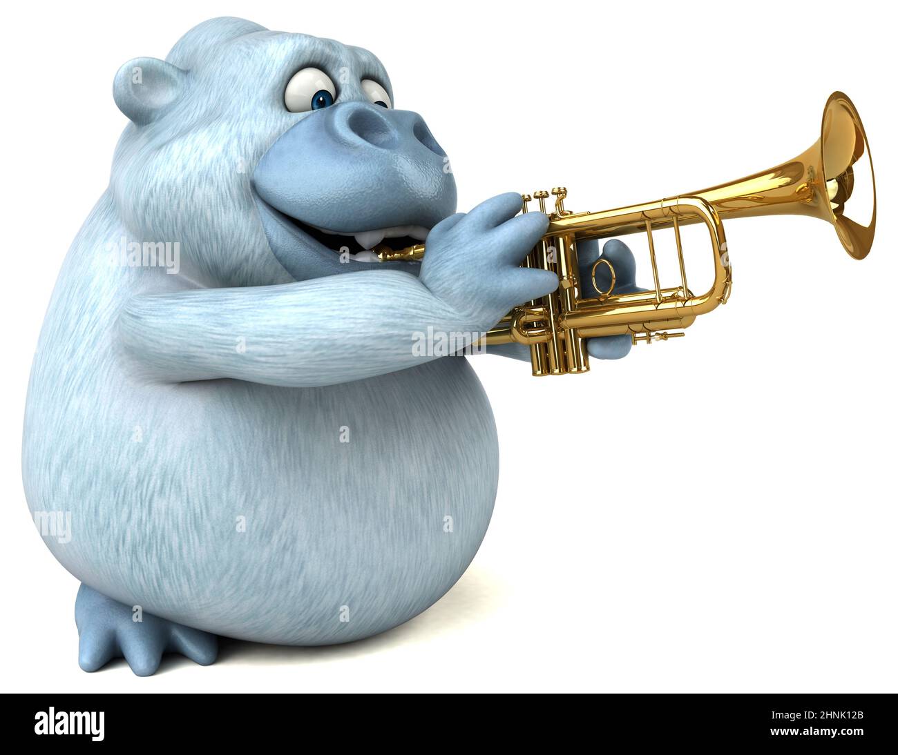 Fun yeti - 3D Illustration Stock Photo - Alamy