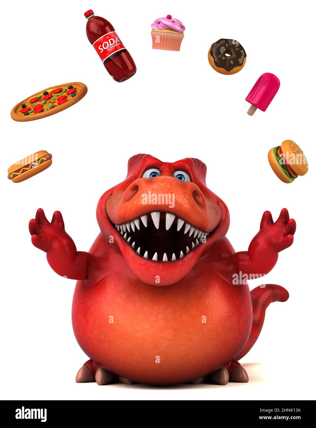 Fun dinosaur - 3D Illustration Stock Photo - Alamy