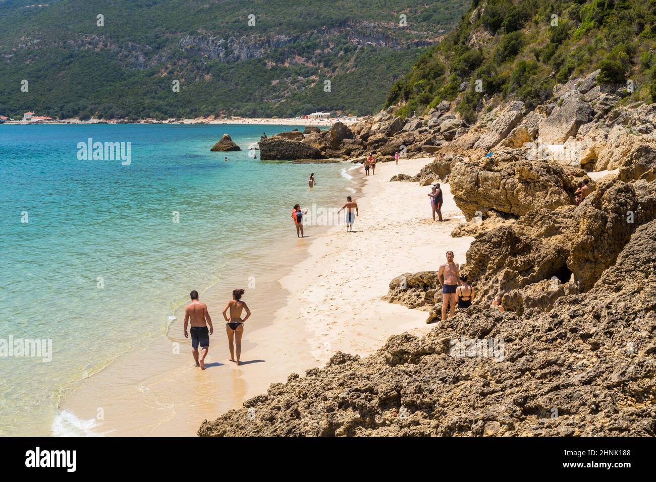 Beach in Arrabida Stock Photo - Alamy