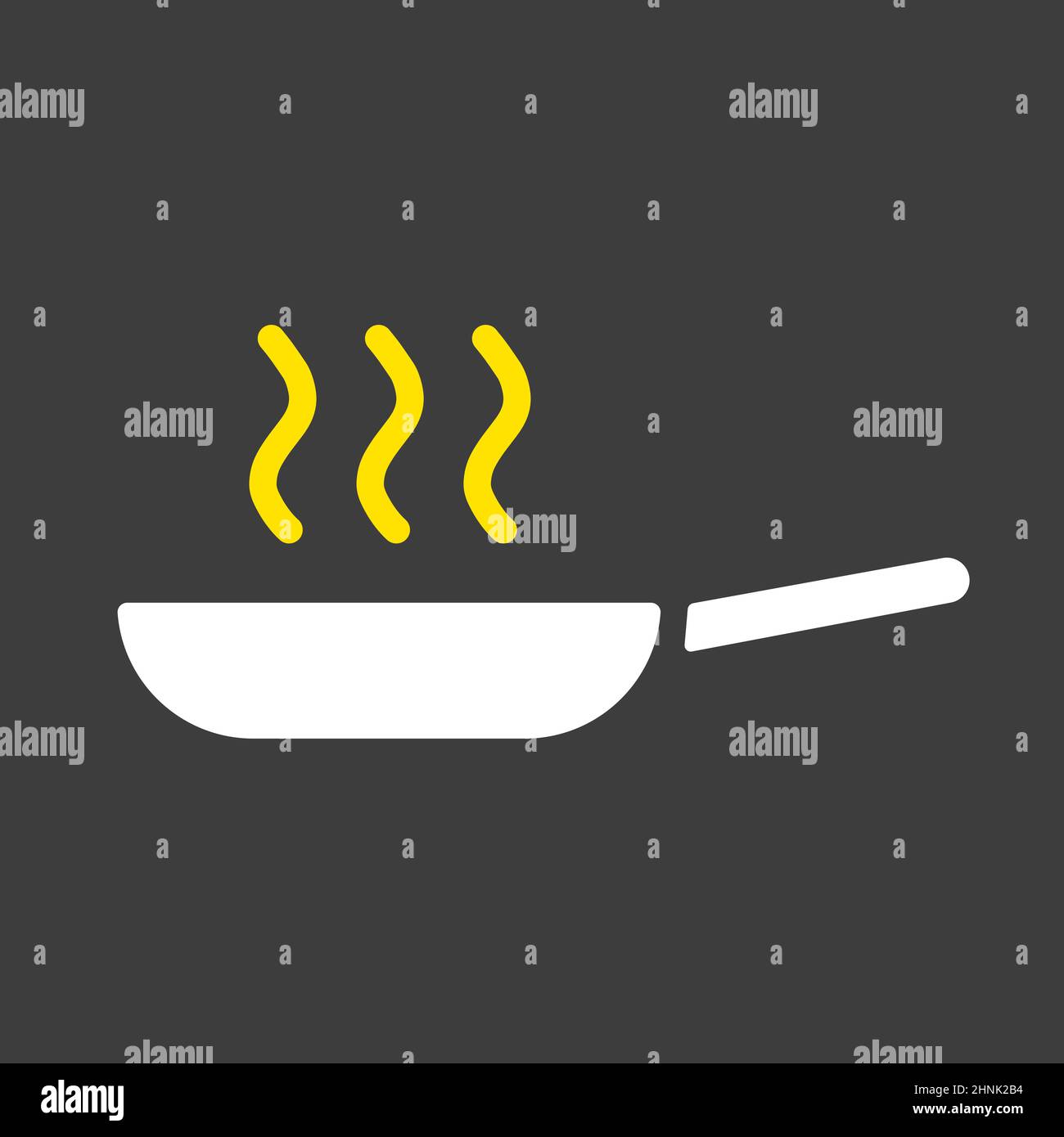Frying pan vector glyph icon. Kitchen appliance. Graph symbol for ...