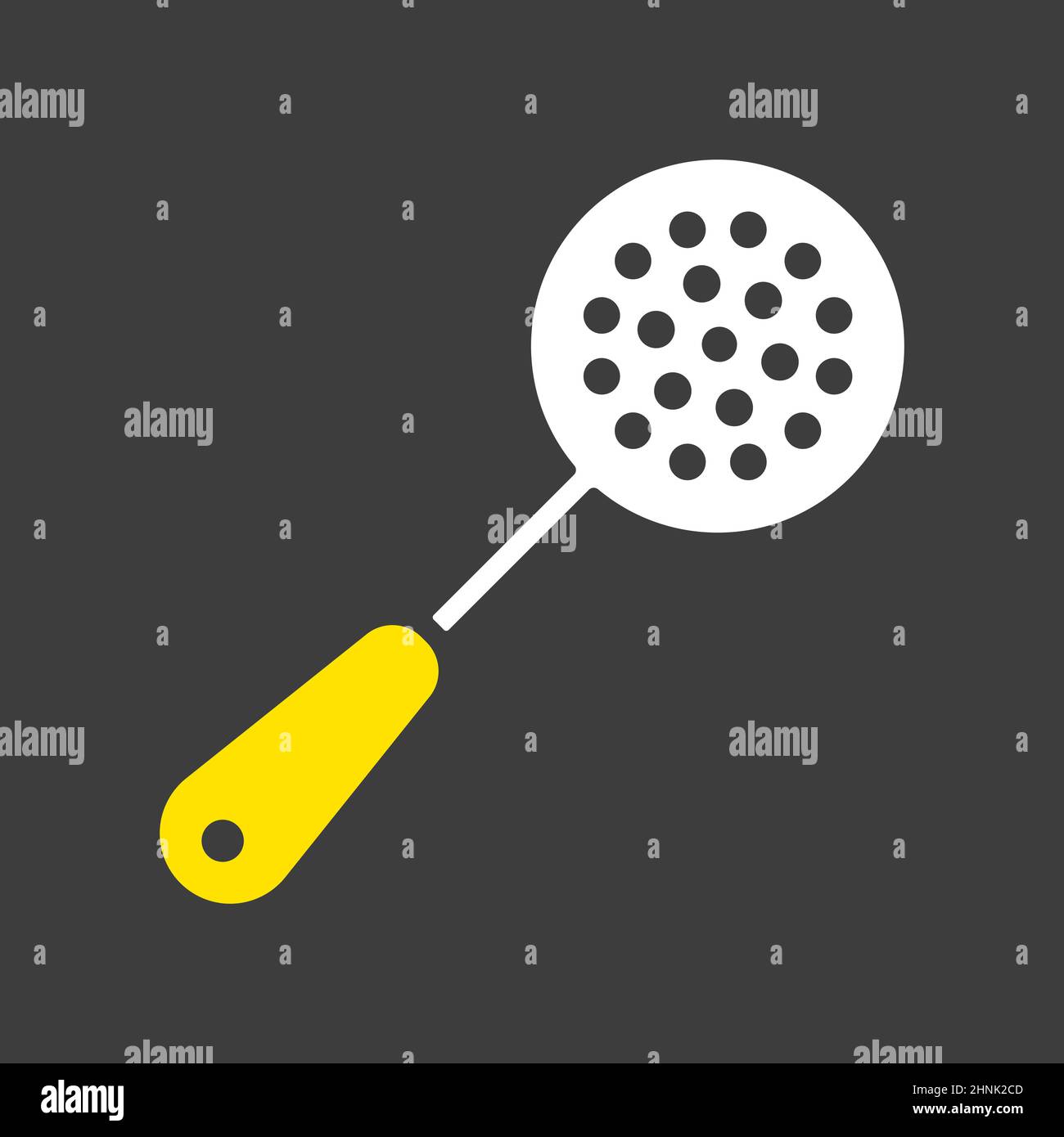 Skimmer vector glyph icon. Kitchen appliance. Graph symbol for cooking ...