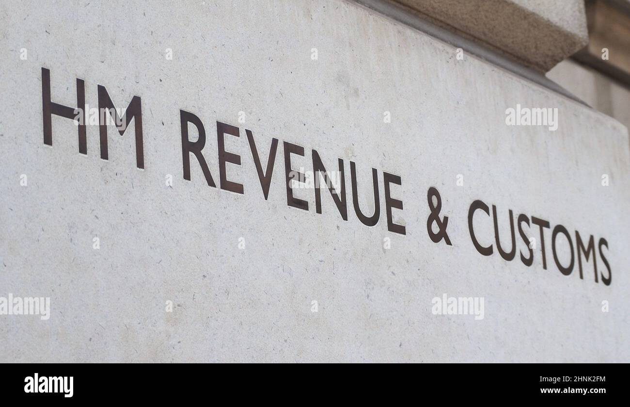 HMRC sign in London Stock Photo - Alamy