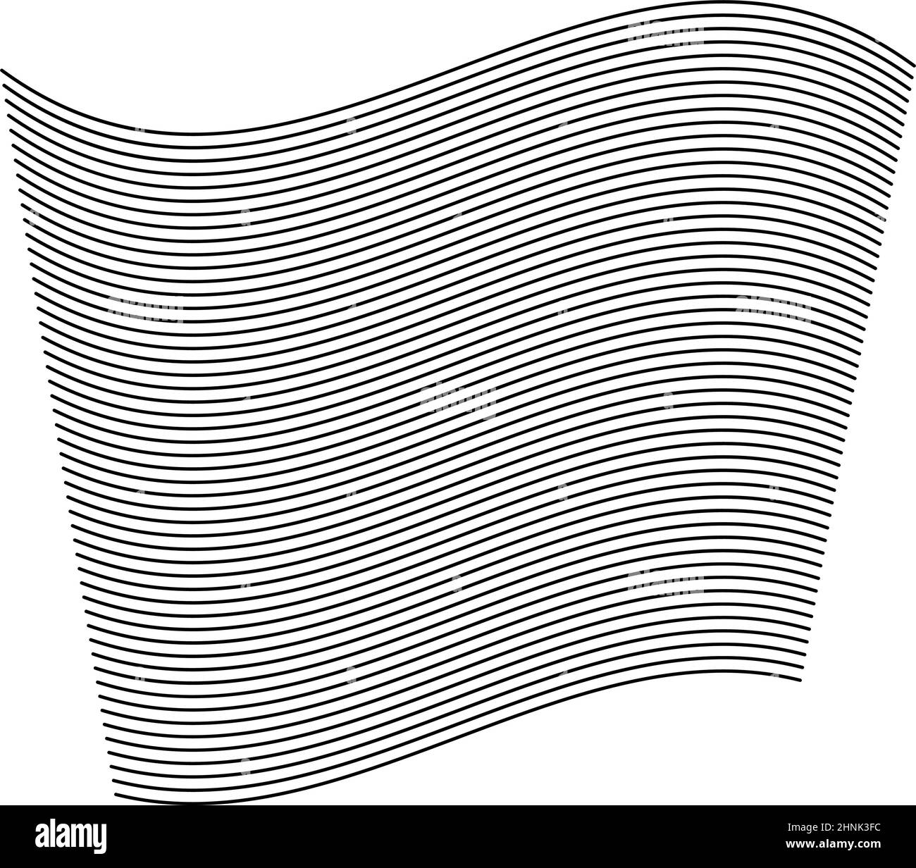 Wavy, waving curvy parallel lines. Undulate, squiggle stripes - stock ...