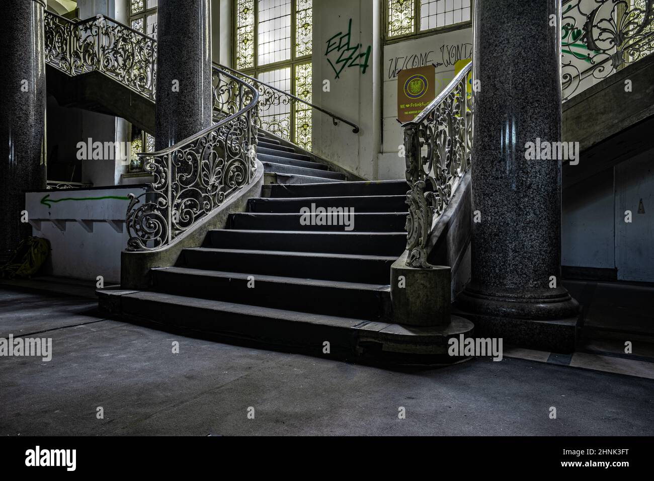 Representative staircase in the entrance hall of the old police ...