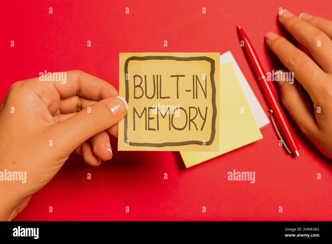 Sign displaying Built In Memory, Internet Concept device or feature are ...