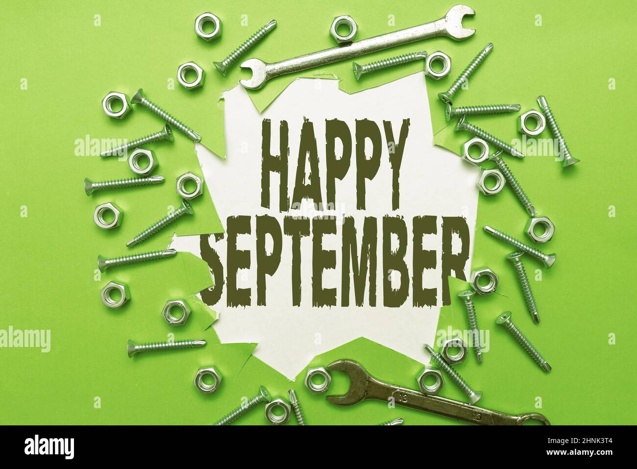 Conceptual caption Happy September, Business overview welcoming the joy ...