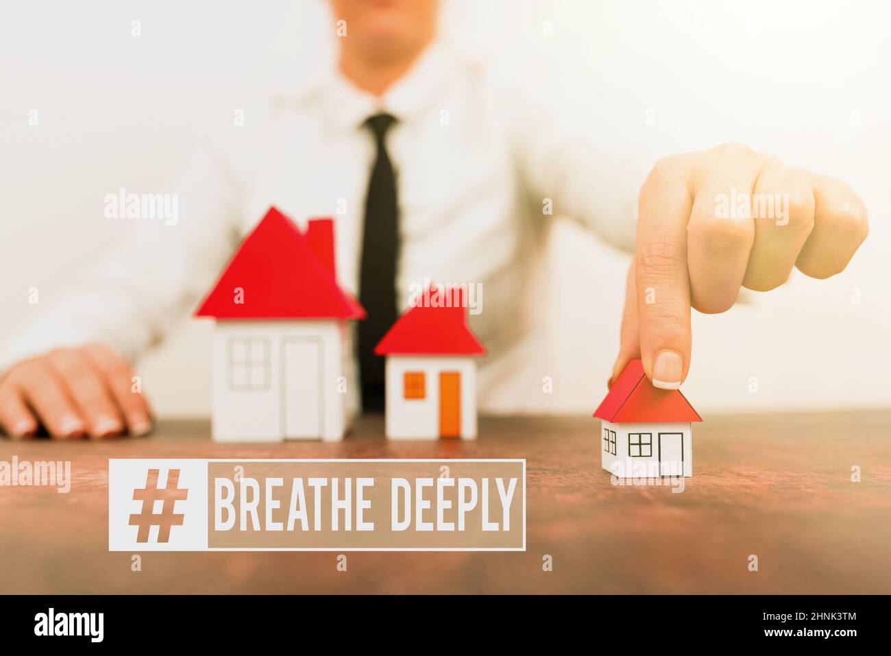 Inspiration showing sign Breathe Deeply, Business approach to take a ...