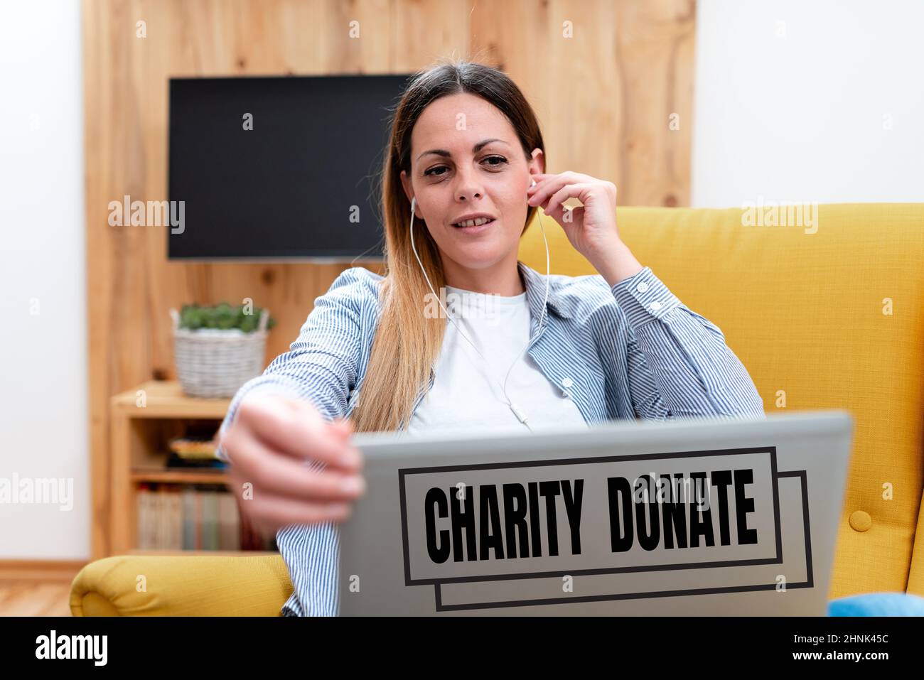 Hand writing sign Charity Donate, Concept meaning gift made by an ...