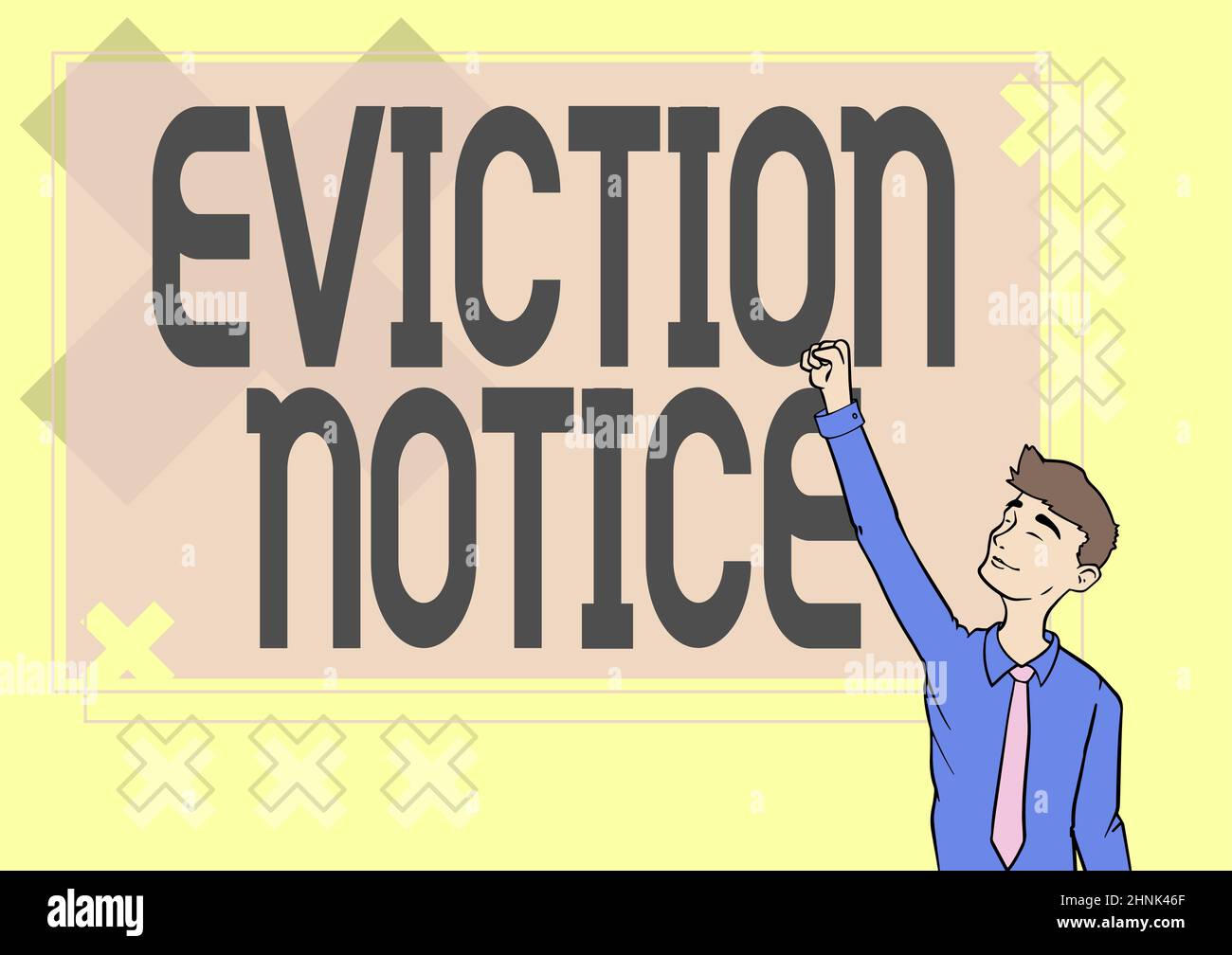 Text caption presenting Eviction Notice, Conceptual photo an advance ...