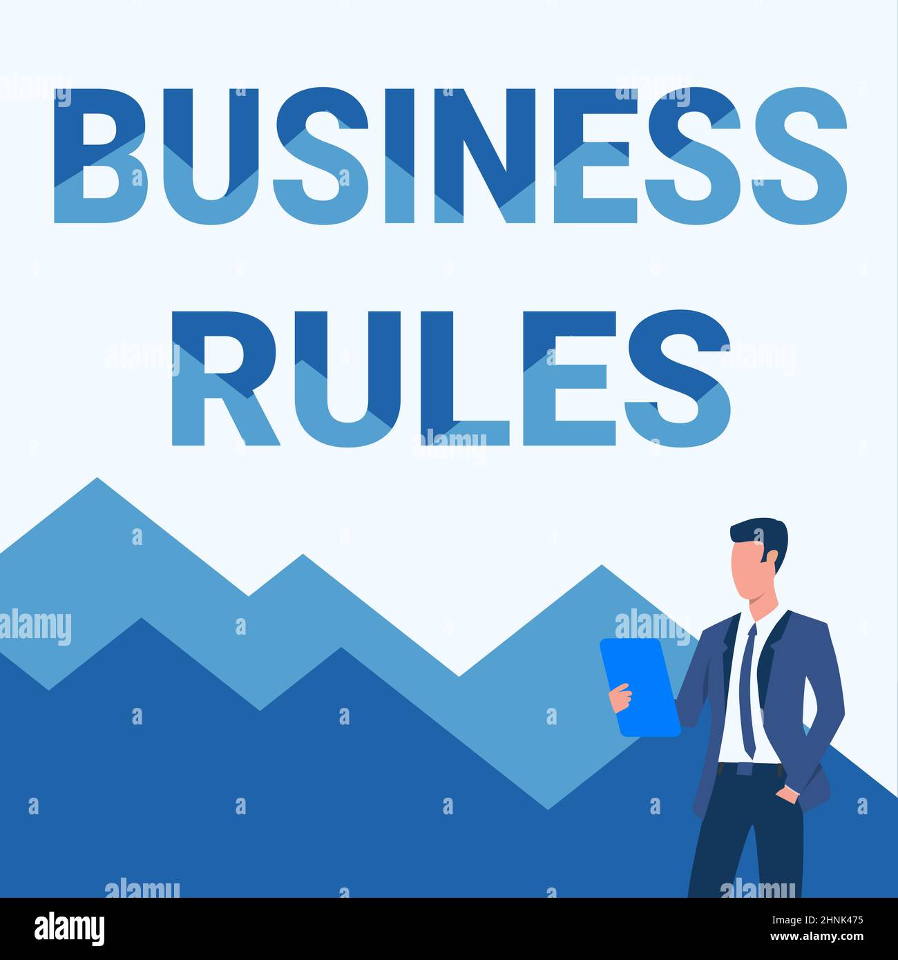 Hand writing sign Business Rules, Internet Concept a specific directive ...