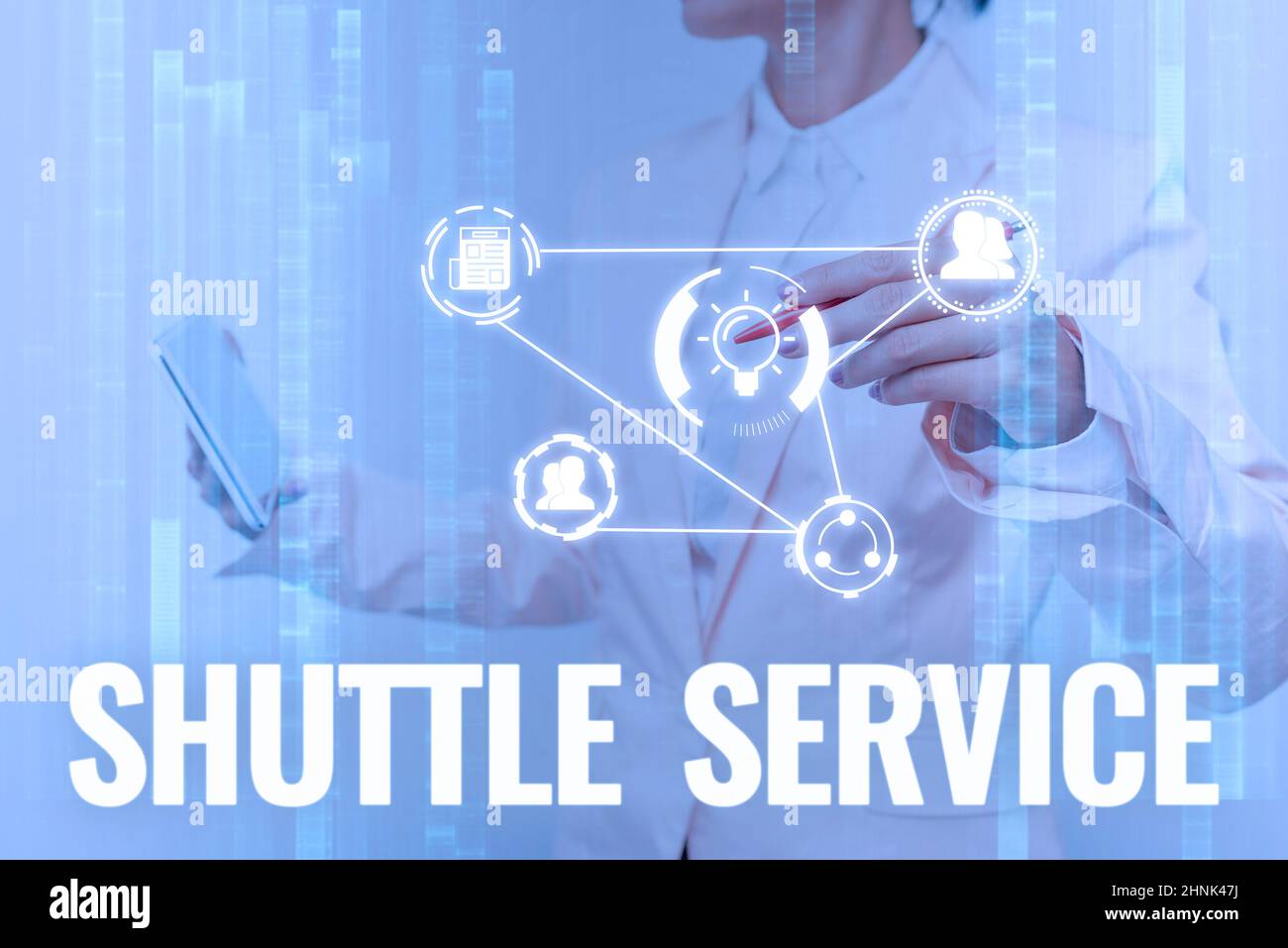 Text sign showing Shuttle Service, Concept meaning vehicles like buses ...