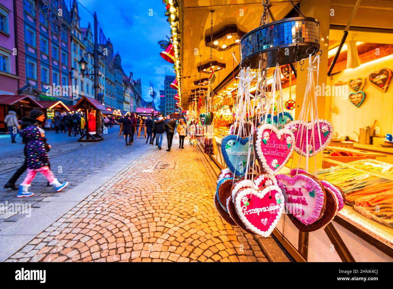 Wroclaw, Poland - Christmas Market, medieval polish square Stock Photo ...