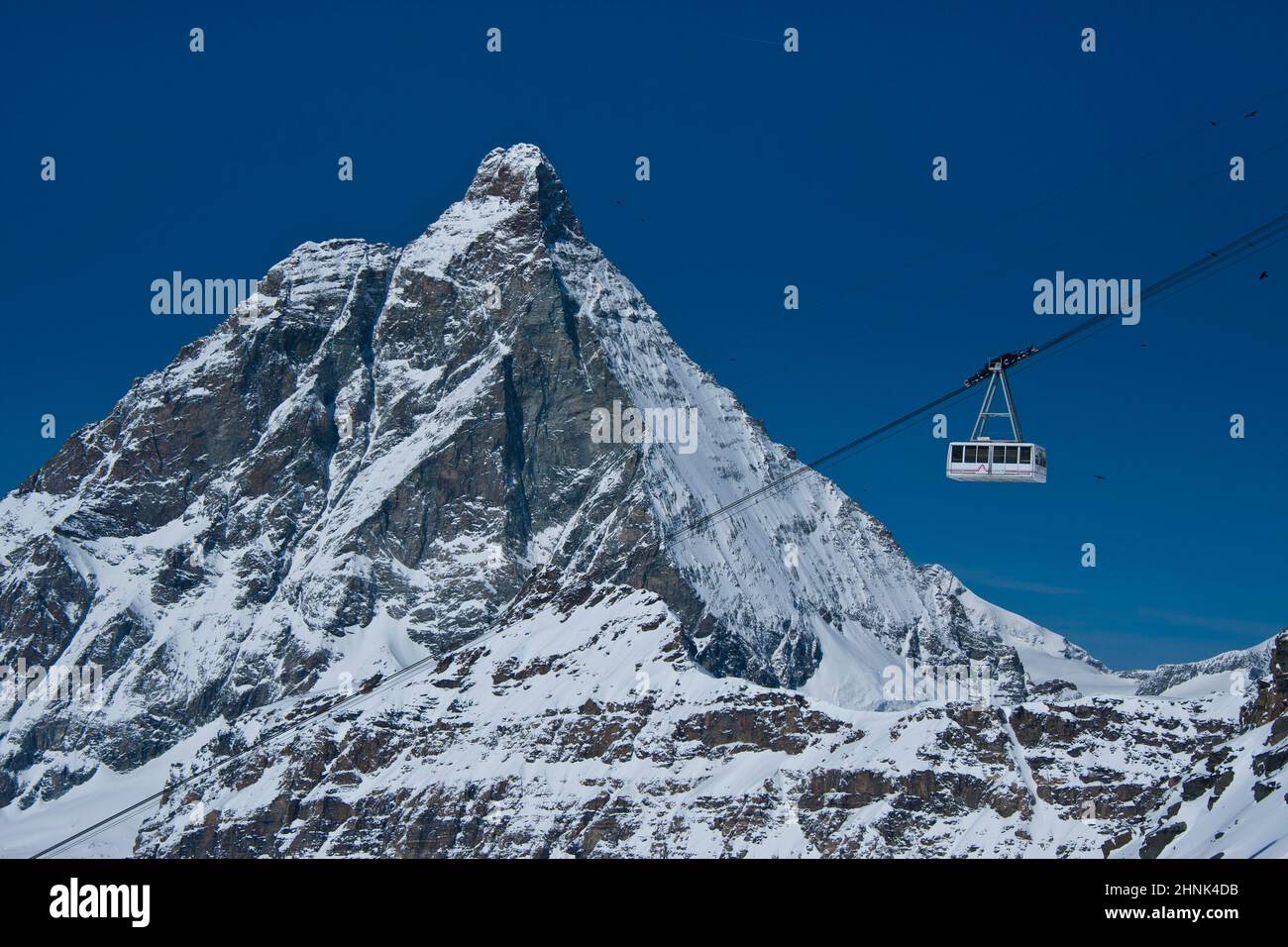 cableway to the Plateau Rosa Stock Photo - Alamy