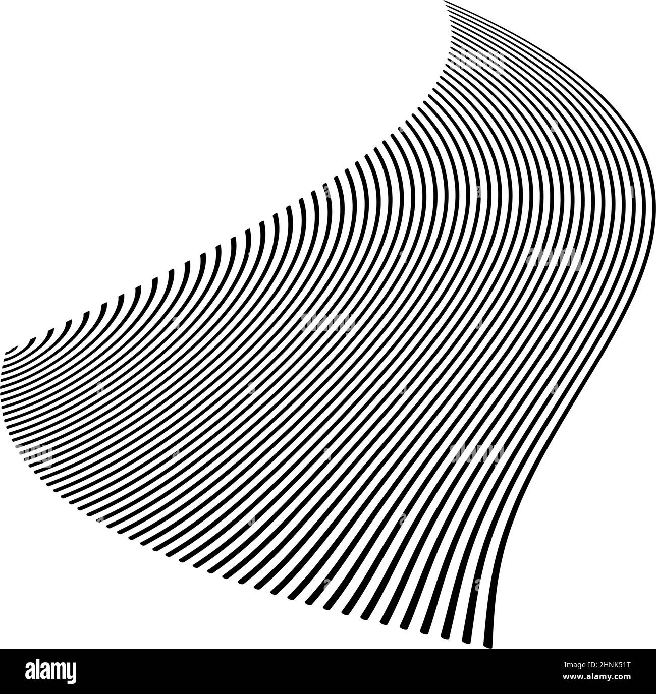 Wavy, waving curvy parallel lines. Undulate, squiggle stripes - stock ...