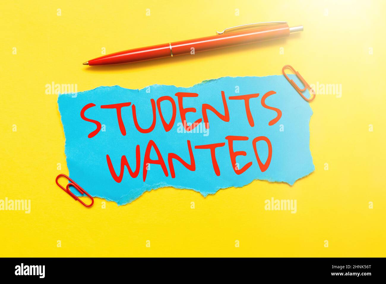 Text caption presenting Students Wanted, Concept meaning list of things ...