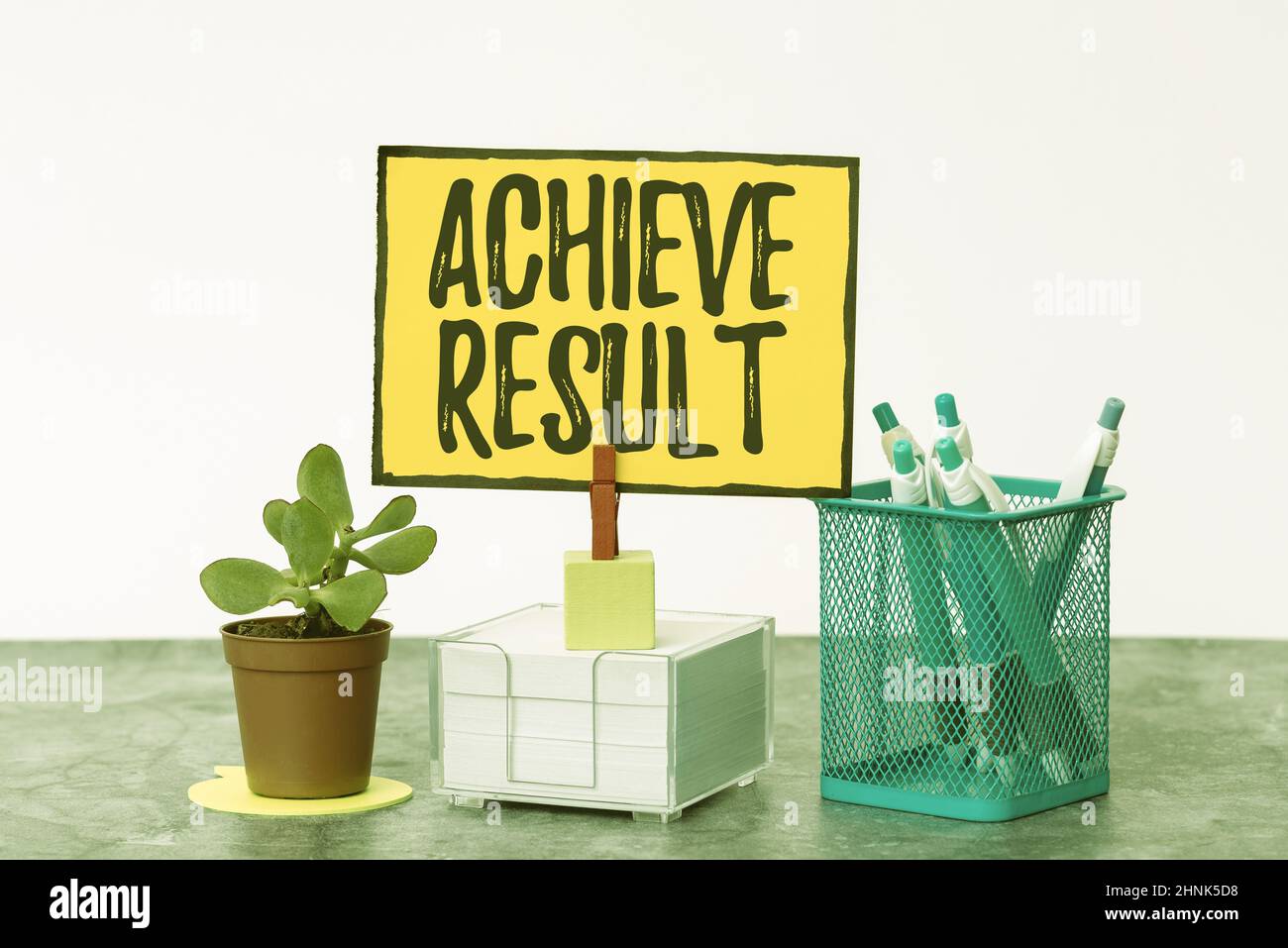 Text sign showing Achieve Result, Concept meaning Accomplishment Attain ...