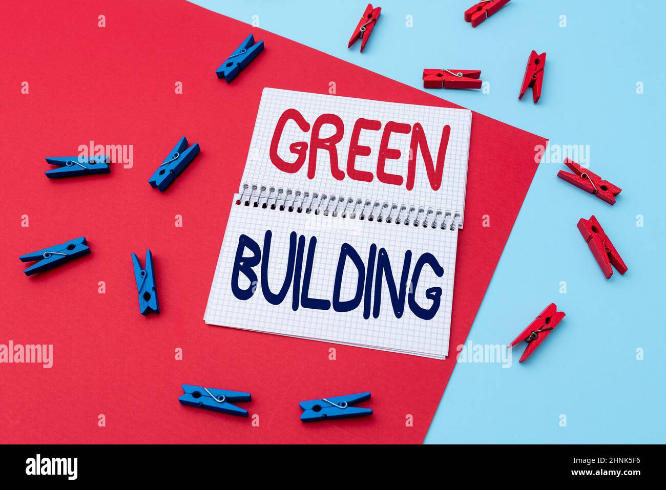 Text caption presenting Green Building, Business overview A structure ...