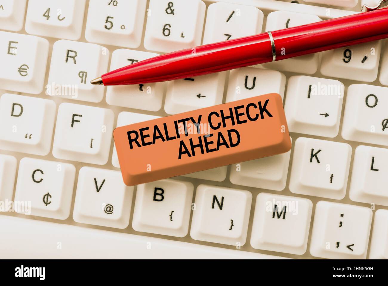 Text showing inspiration Reality Check Ahead, Word for makes them ...