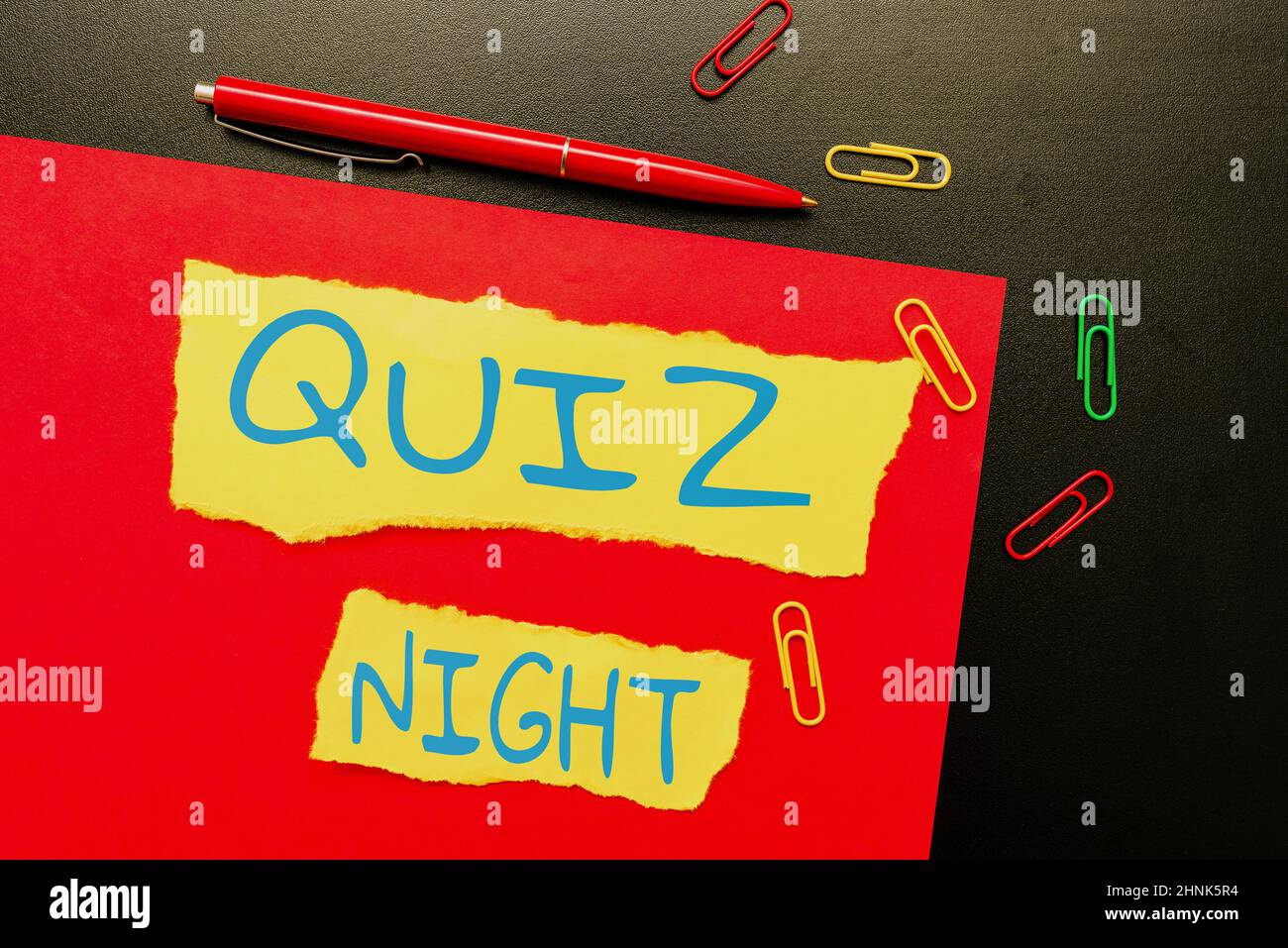 Quiz night sign hi-res stock photography and images - Alamy