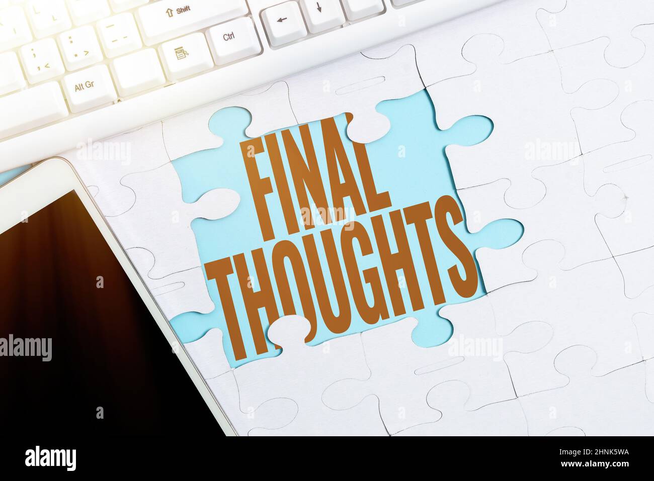 Text sign showing Final Thoughts, Business concept Conclusion Last ...