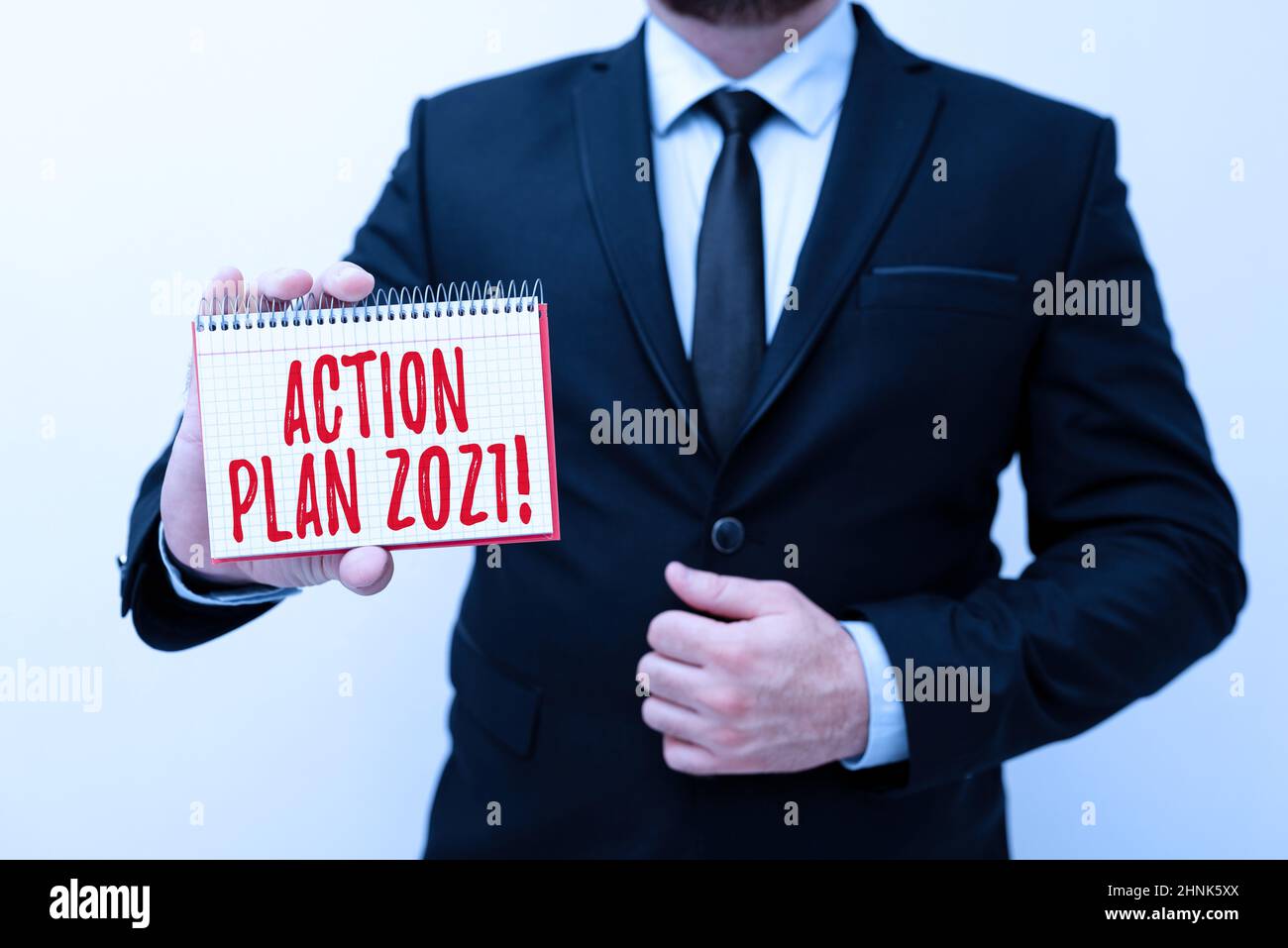 Handwriting text Action Plan 2021, Concept meaning proposed strategy or ...