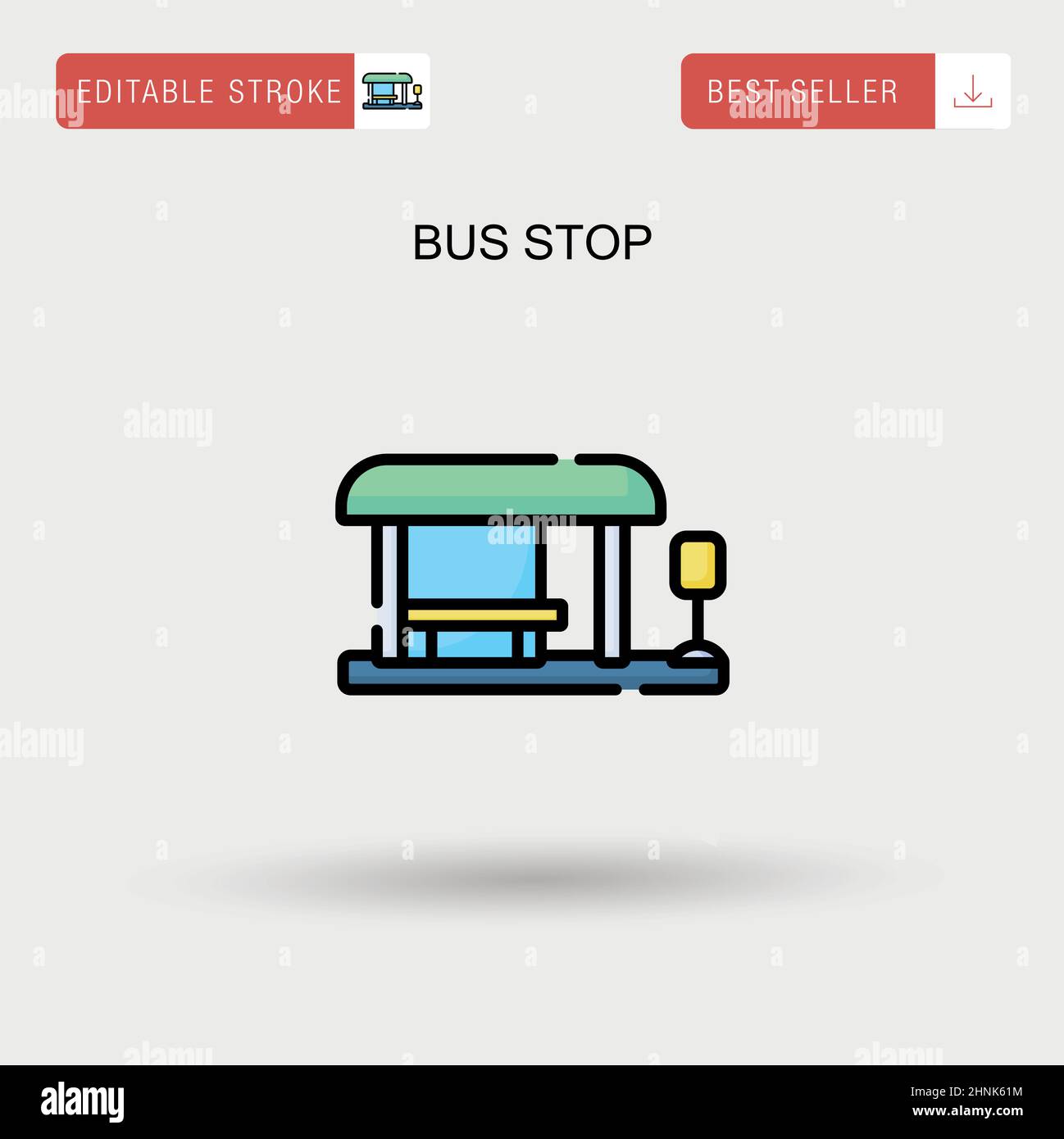 Bus stop Simple vector icon Stock Vector Image & Art - Alamy