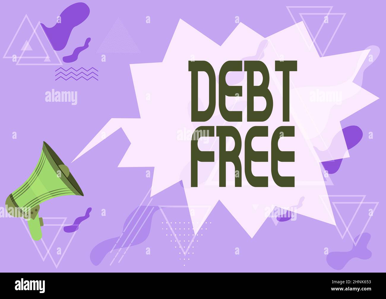 Writing displaying text Debt Free, Business overview does not owning ...