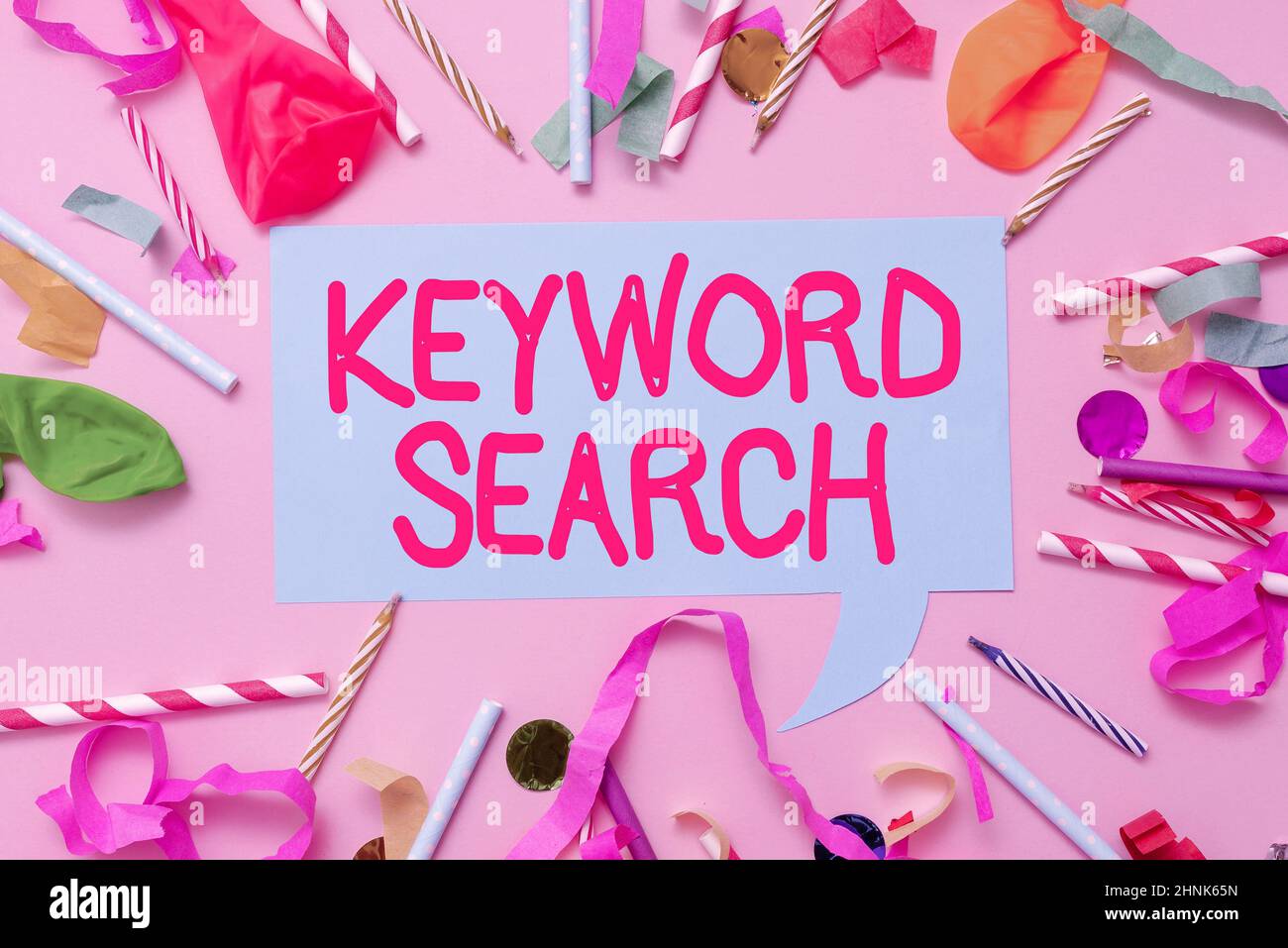 Text Caption Presenting Keyword Search Business Idea Using Word Or Term To Look Correct Subject