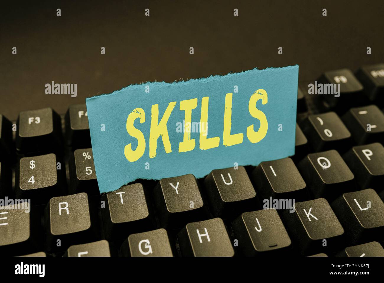 Text caption presenting Skills, Business showcase ability do something ...