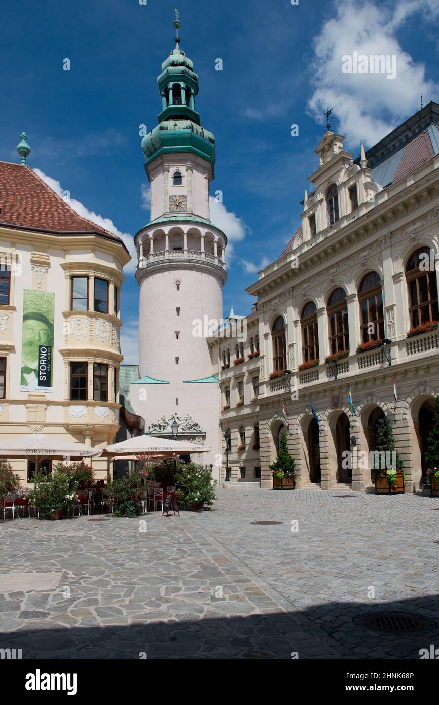 Firewatch tower in Sopron Stock Photo - Alamy