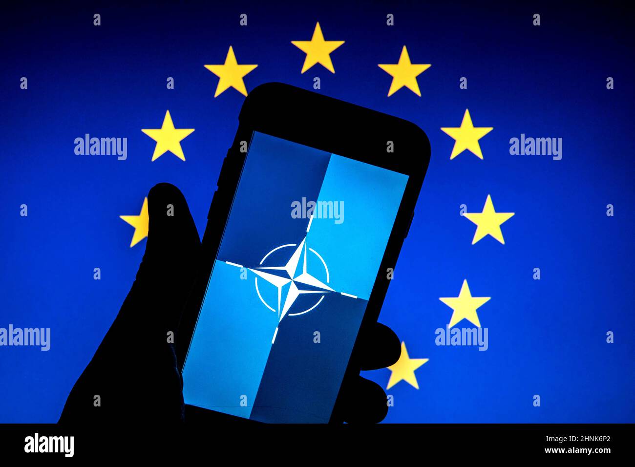 Nato logo screen hi-res stock photography and images - Alamy