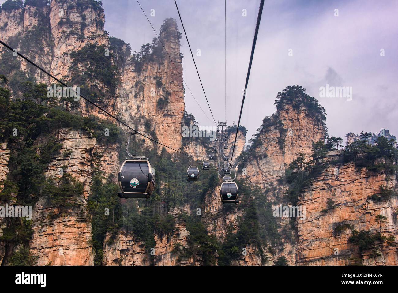 Cable car in Wulingyuan Stock Photo - Alamy