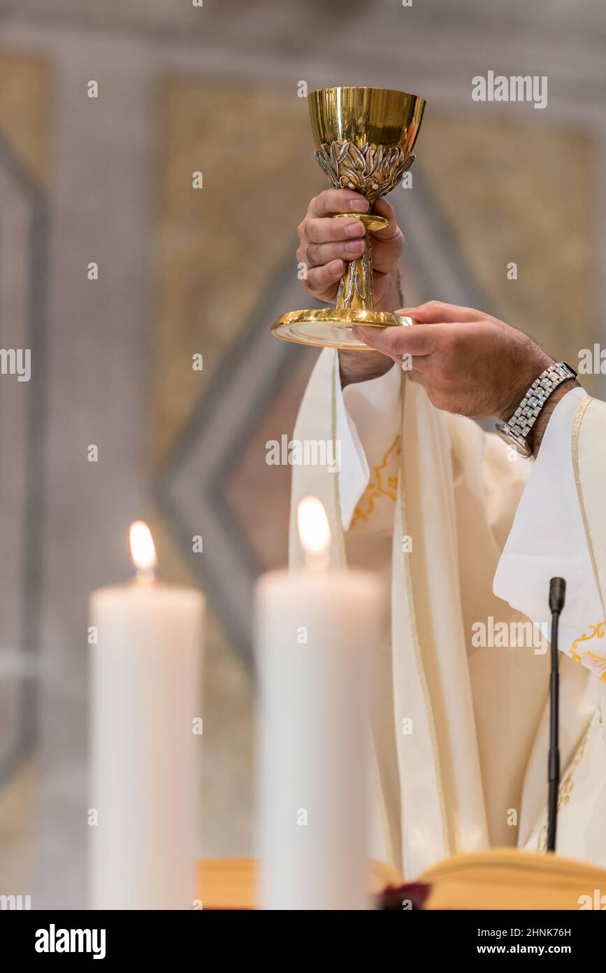 During the Communion Stock Photo - Alamy