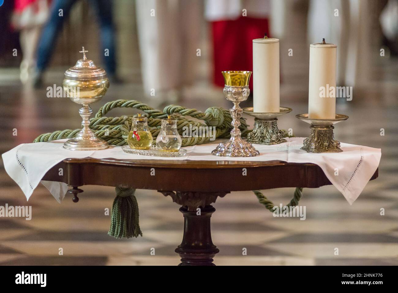 The rite of the Eucharist Stock Photo - Alamy
