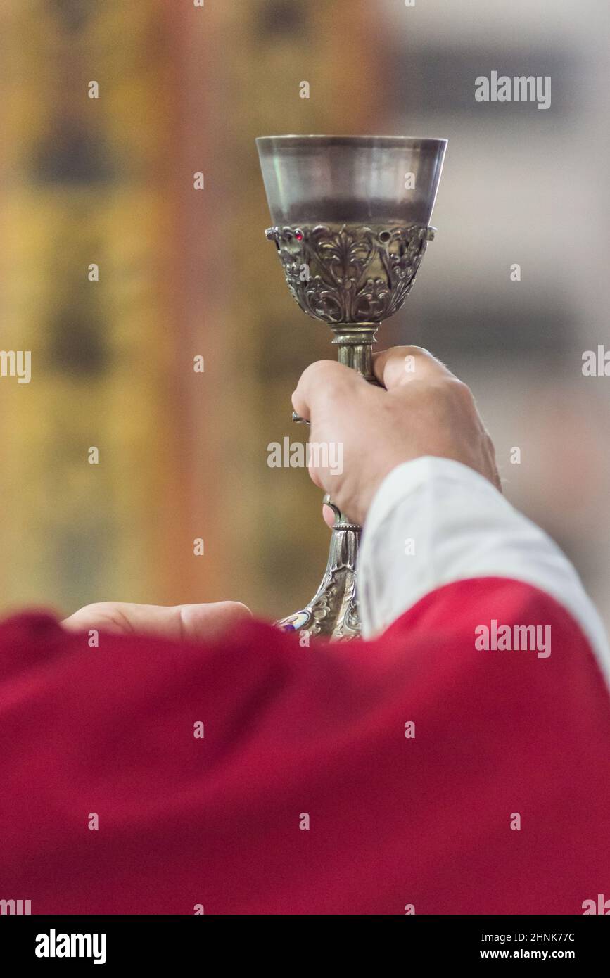 The rite of the Eucharist Stock Photo - Alamy