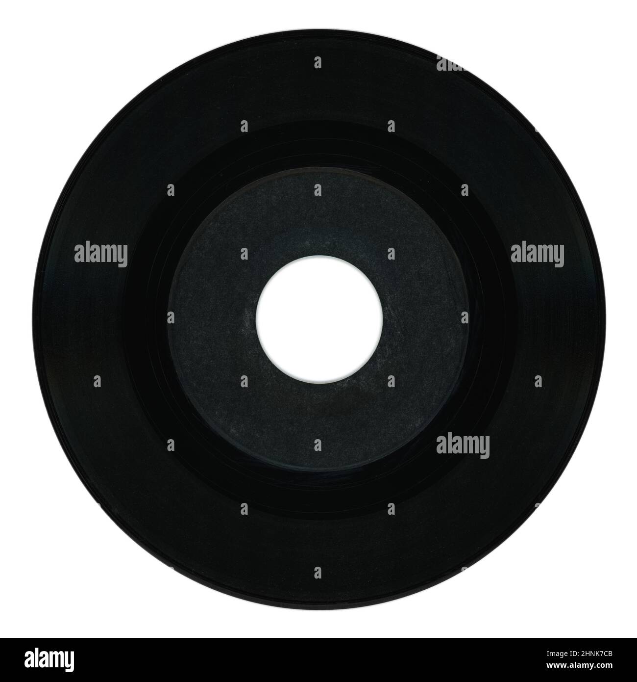 black vinyl record vintage analog music recording medium with blank ...