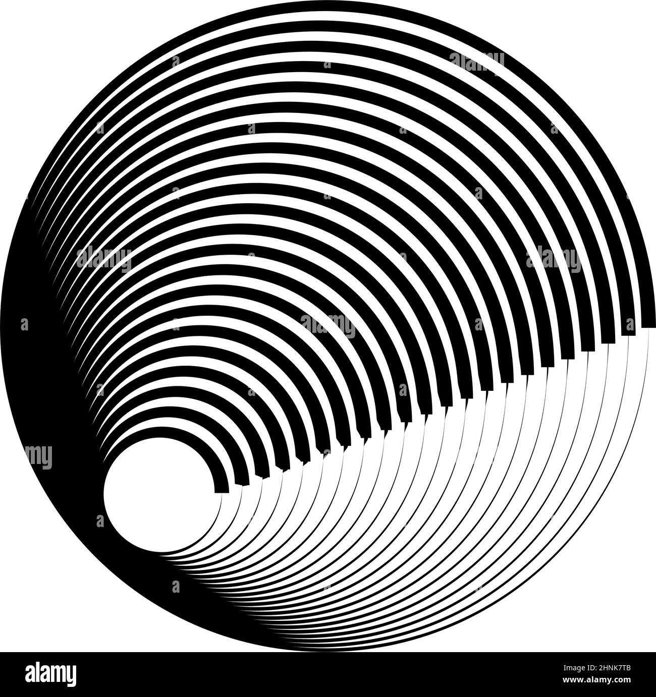 Abstract circular, radiating design element vector - stock vector ...